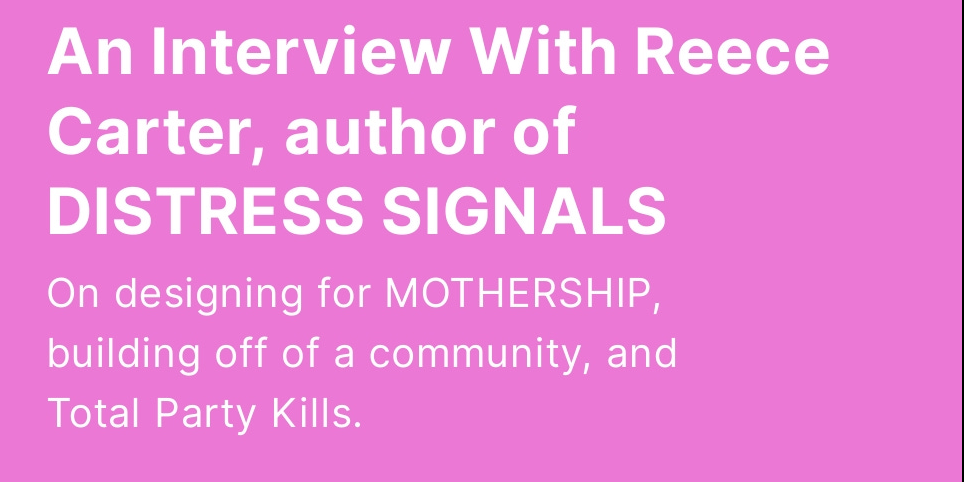 An Interview With Reece Carter, author of DISTRESS SIGNALS – Space ...